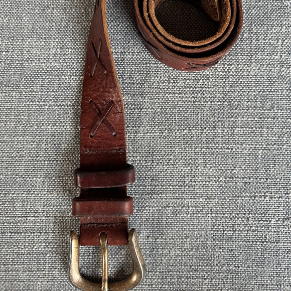 Express | Accessories | 35 Express Brown Leather Double Loop Belt ...